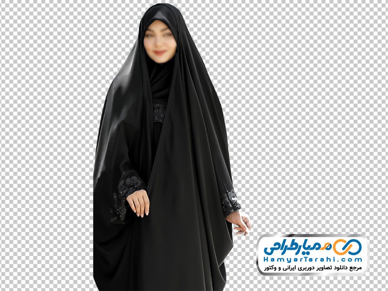تصویر خانم با حجاب همیار طراحی
